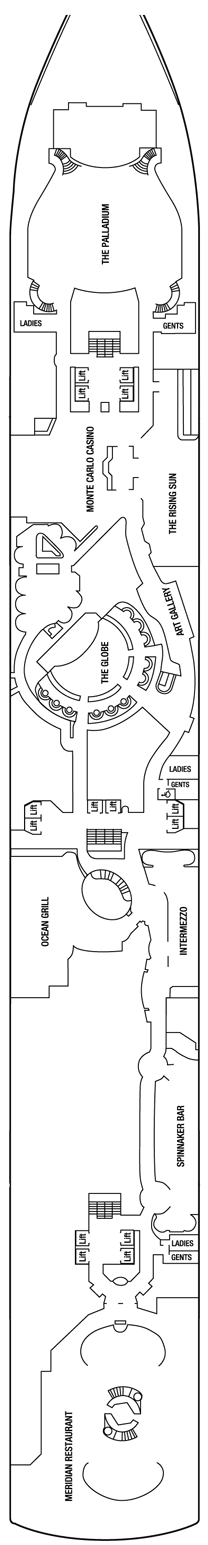 Arcadia Deck plan & cabin plan
