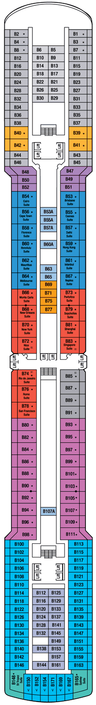 Arcadia Deck plan & cabin plan