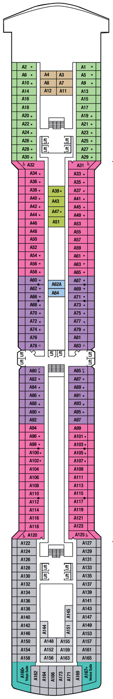 Arcadia Deck plan & cabin plan