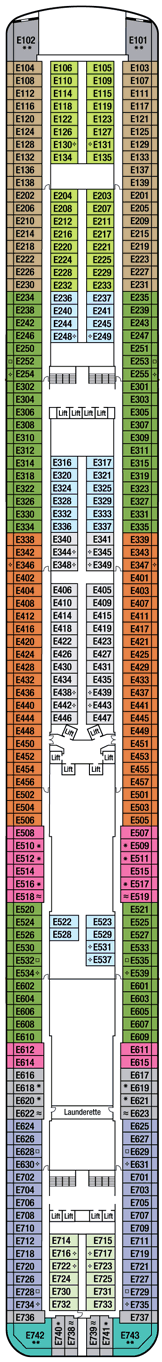 Britannia Deck plan & cabin plan
