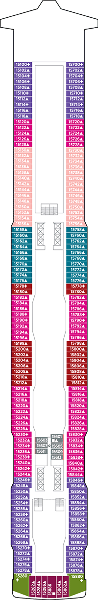 Norwegian Escape Deck plan & cabin plan