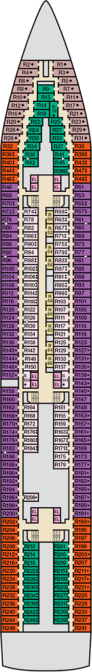 Carnival Elation Deck plan & cabin plan