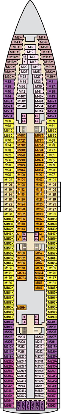Carnival Elation Deck plan & cabin plan