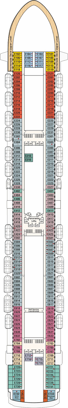 Ruby Princess Deck plan & cabin plan