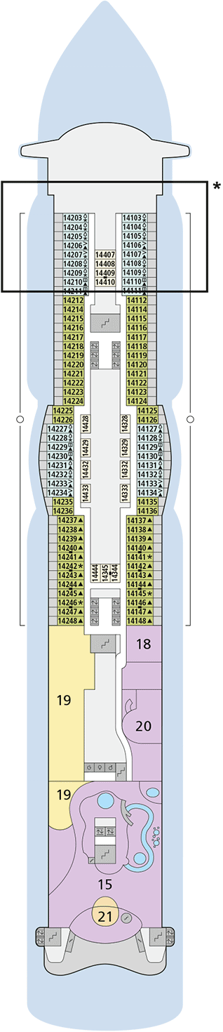 AIDAperla Deckplan & Kabinen-Plan
