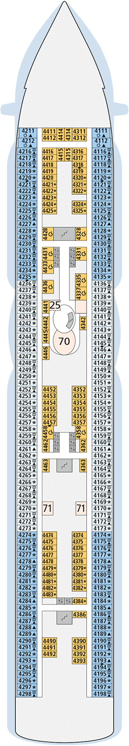 AIDAprima Deck plan & cabin plan