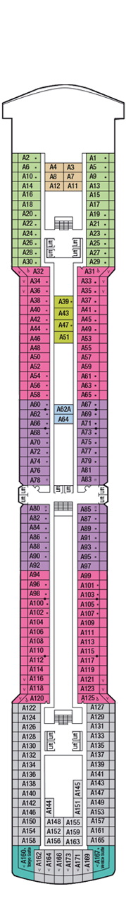 Arcadia Deck plan & cabin plan