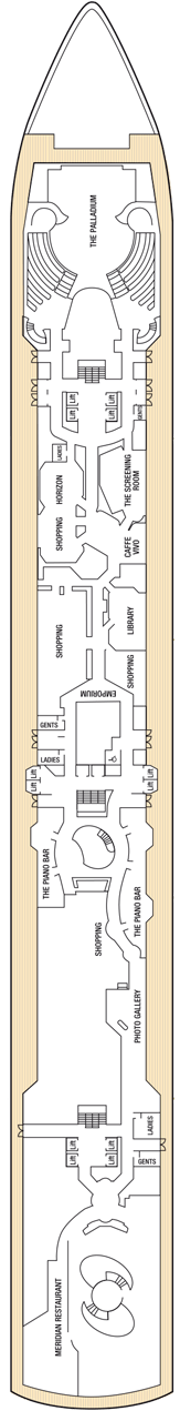Arcadia Deck plan & cabin plan