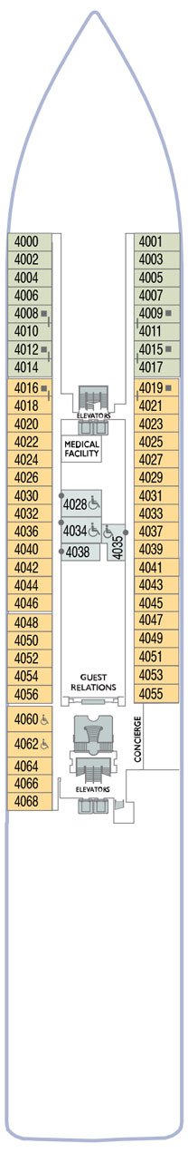 Azamara Pursuit Deck plan & cabin plan from 15/10/2018 until 31/12/2019