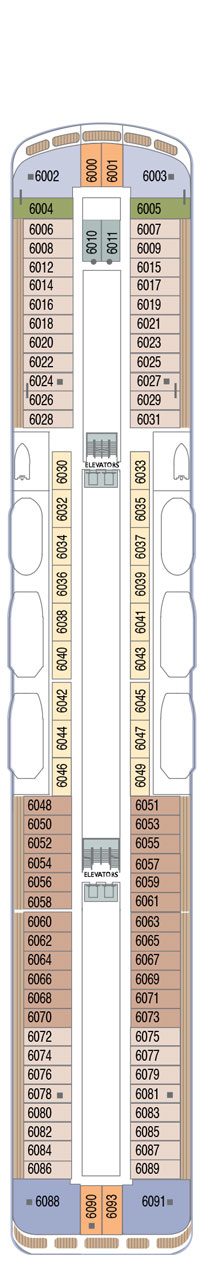 Azamara Pursuit Deck plan & cabin plan from 15/10/2018 until 31/12/2019