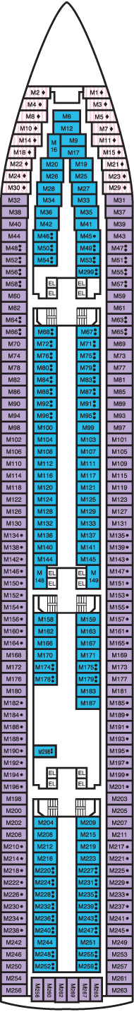 Carnival Paradise Deck plan & cabin plan