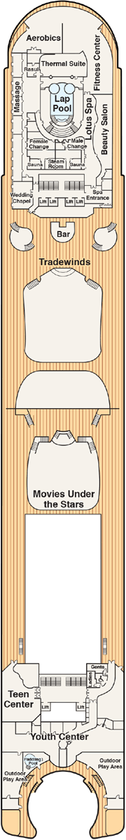 Deck plan M/S Caribbean Princess from 06/04/2017