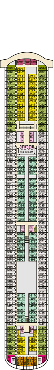Carnival Dream Deck plan & cabin plan