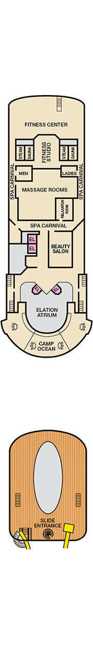 Carnival Elation Deck plan & cabin plan