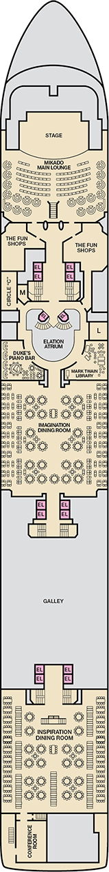 Carnival Elation Deck plan & cabin plan