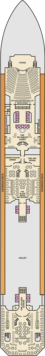 Carnival Splendor Deck plan & cabin plan