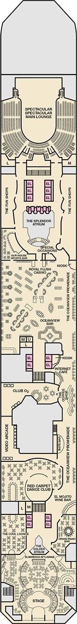 Carnival Splendor Deck plan & cabin plan