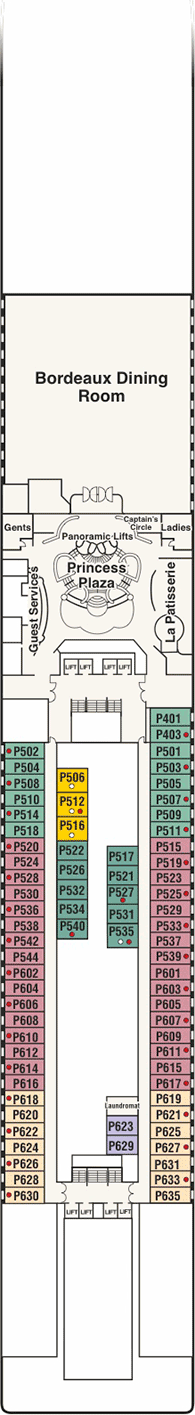Coral Princess Deck plan & cabin plan