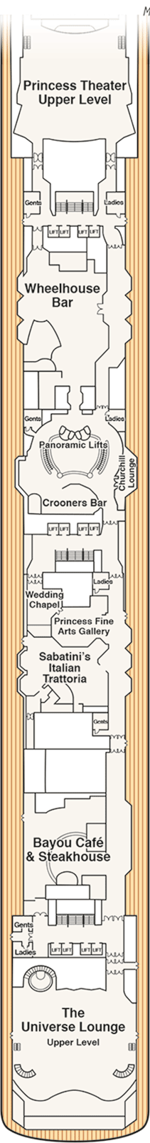 Coral Princess Deck plan & cabin plan