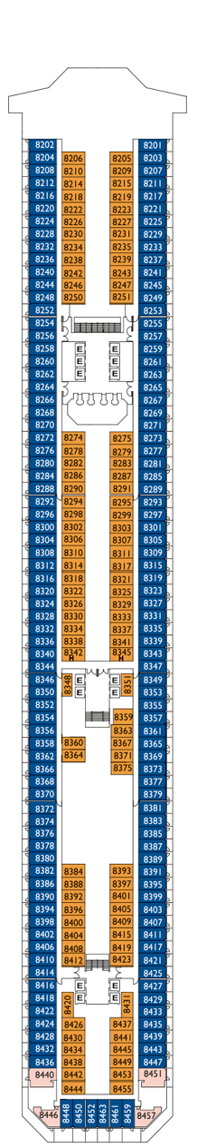 Costa Pacifica Deck plan & cabin plan