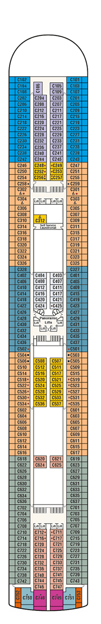 Crown Princess Deck plan & cabin plan