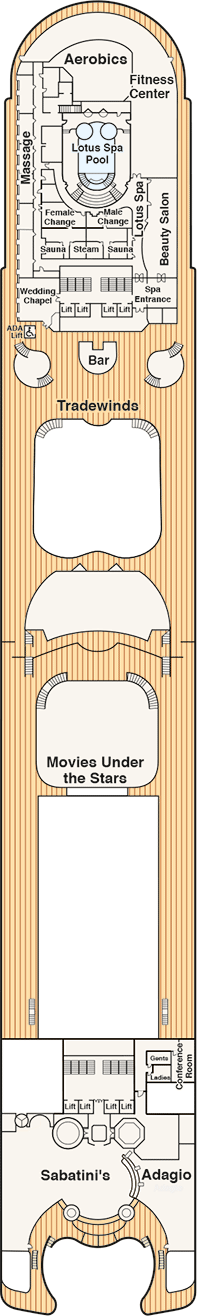 Crown Princess Deck plan & cabin plan