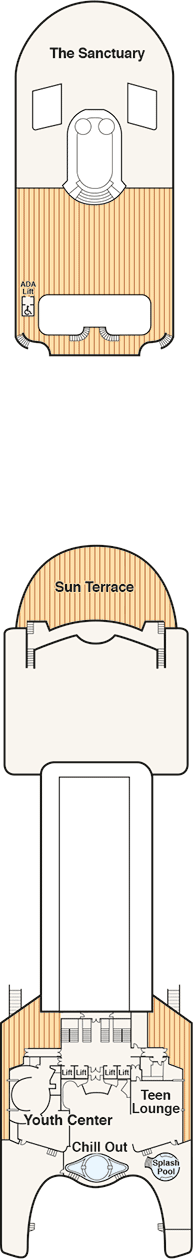 Crown Princess Deck plan & cabin plan