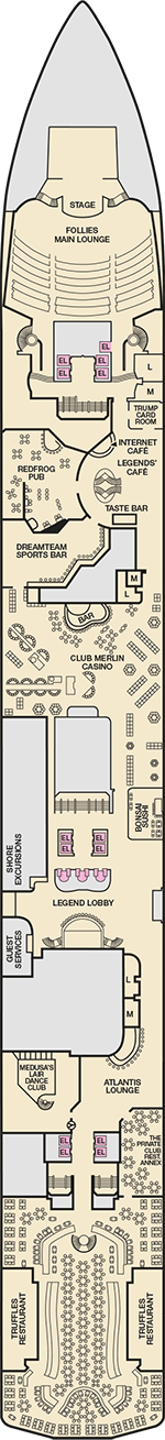 Carnival Legend Deck plan & cabin plan