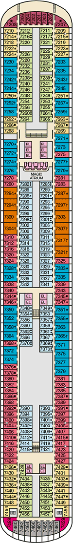 Carnival Magic Deck plan & cabin plan