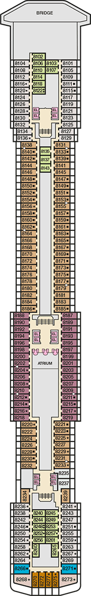 Carnival Legend Deck plan & cabin plan