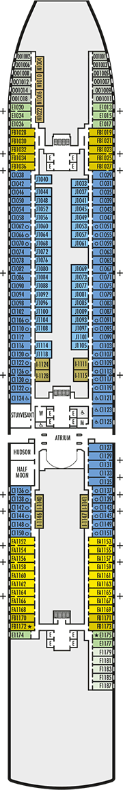 Nieuw Statendam Deck plan & cabin plan