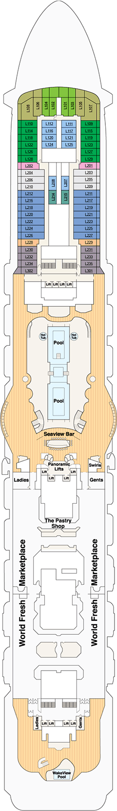 Sky Princess Deckplan & Kabinen-Plan