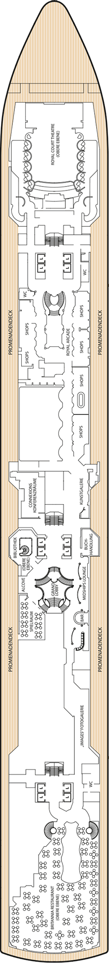 Queen Victoria Deck plan & cabin plan