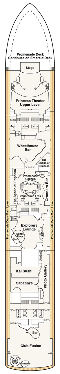 Diamond Princess Deck plan & cabin plan