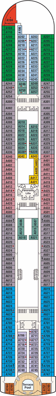 Deck plan M/S Diamond Princess from 20/02/2018