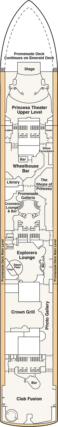 Emerald Princess Deck plan & cabin plan