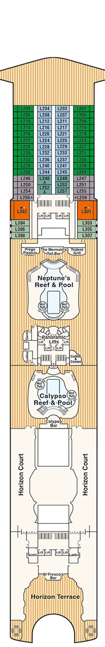 Grand Princess Deck plan & cabin plan