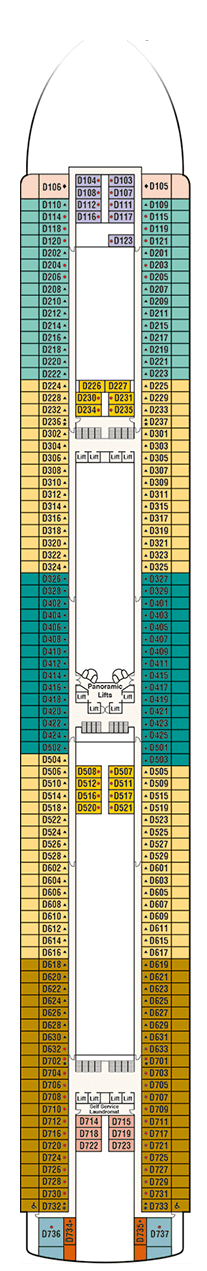 Grand Princess Deck plan & cabin plan