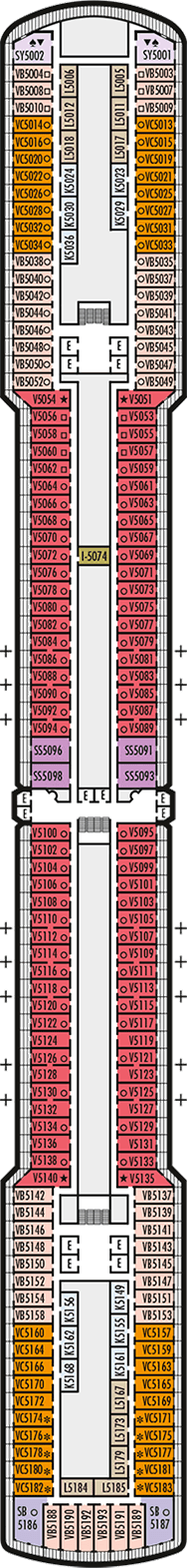 Eurodam Deck plan & cabin plan