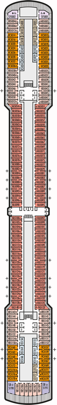 Westerdam Deck plan & cabin plan