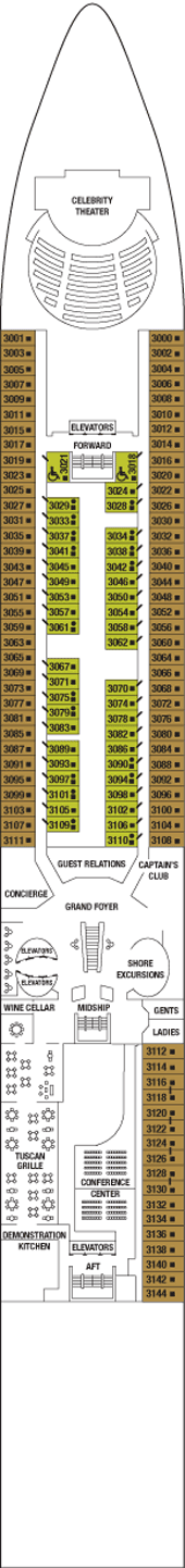 Celebrity Infinity Deck plan & cabin plan