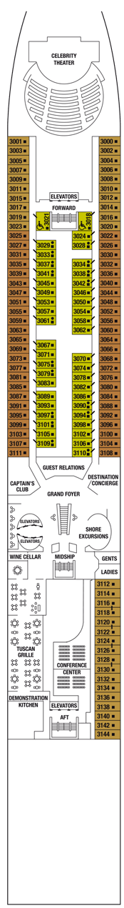 Celebrity Infinity Deck plan & cabin plan