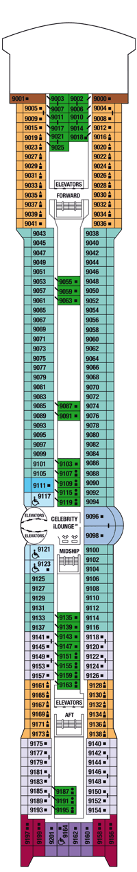 Celebrity Infinity Deck plan & cabin plan