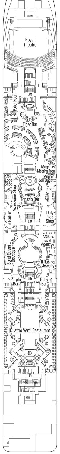 MSC Magnifica Deck plan & cabin plan