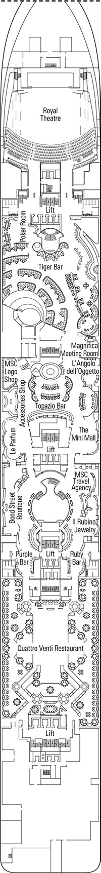 MSC Magnifica Deck plan & cabin plan