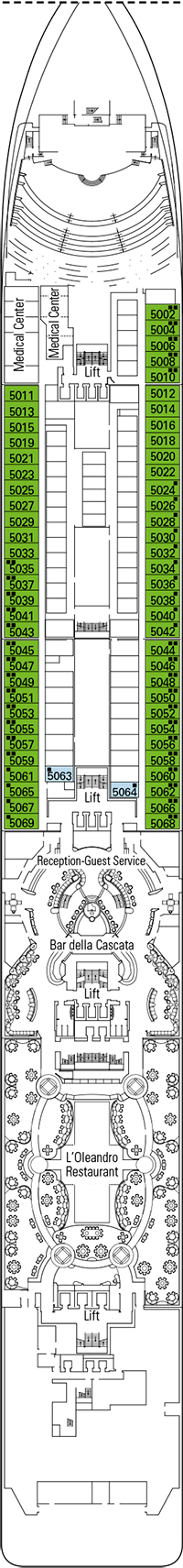 MSC Musica Deck plan & cabin plan
