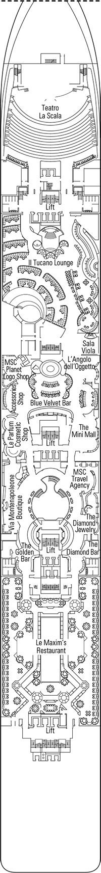 MSC Musica Deck plan & cabin plan