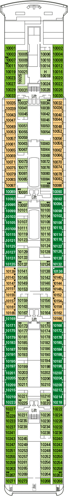 MSC Opera Deck plan & cabin plan