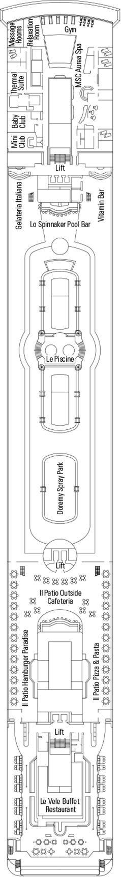 MSC Opera Deck plan & cabin plan