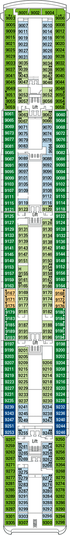 MSC Opera Deck plan & cabin plan